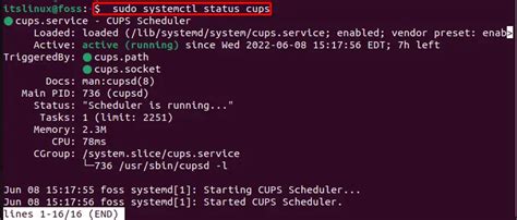 set up cups print server in ubuntu 22 04 its linux foss