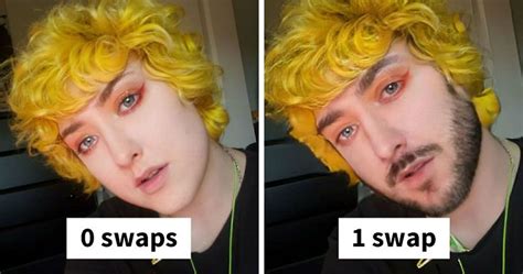 Person Tests What Happens When You Try A Gender Swap Filter Back And Forth 39 Times On Your Own