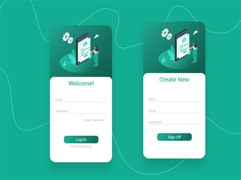 Mobile App Sign Up Ui Design By Jaber Hossain On Dribbble