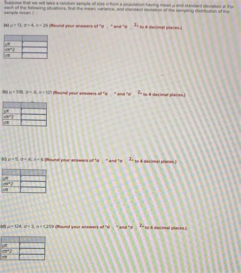 Solved Suppose That We Will Take A Random Sample Of Size N