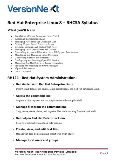 rhcsa rhel 8 syllabus pdf linux file system