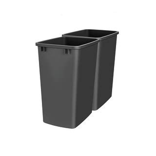 Rev A Shelf Polymer Replacement 35 Quart Trash Bin Black 2 Pack RV 35 18 2 5 06 Bed Bath