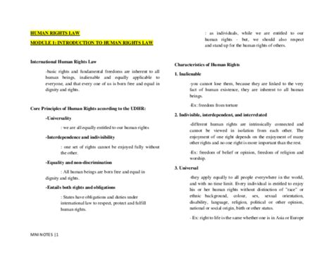 Pdf Human Rights Notes