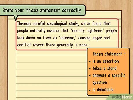 How To Write A Thesis Statement With Pictures WikiHow