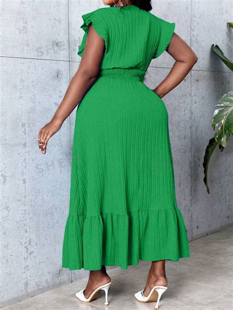 Shein Lune Plus Size Womens Solid Color Simple Daily Dress Shein Uk