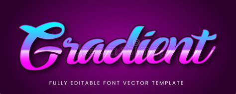 Gradient Text Effects Vector Colorful Modern Typography Design For Branding And Advertising