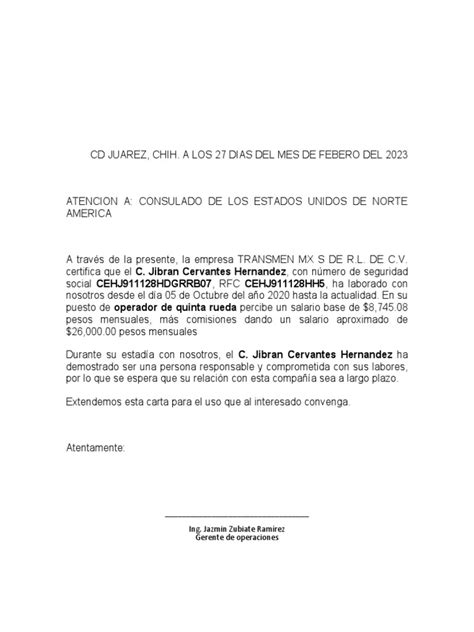 Carta Visa Pdf
