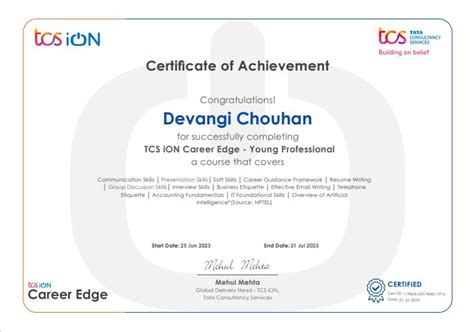 Devangi Chouhan On Linkedin Tcsion Youngprofessional Learninganddevelopment Careergrowth