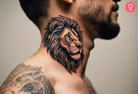 Lion Neck Tattoo