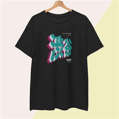 Shibuya Kanji T Shirt Japanese Streetwear Tokyo Fashion Etsy