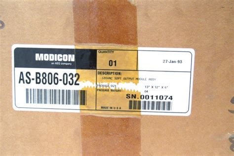 New Modicon As B806 032 Output Module Asb806032 Sb Industrial Supply Inc