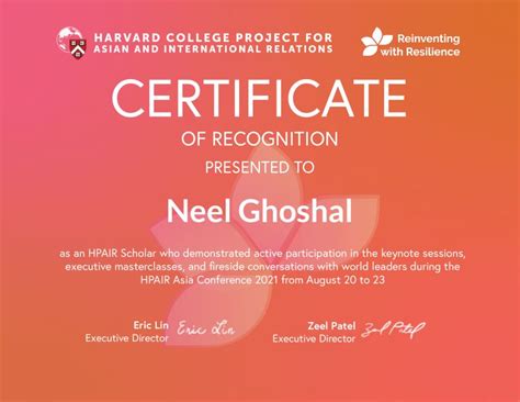 Neel Ghoshal On Linkedin Hpair2021 Resilience Delegate