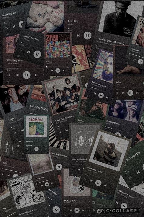 Spotify Songs Collage My Music Taste