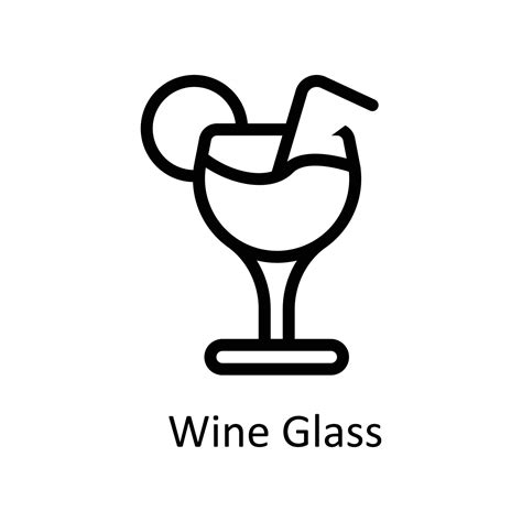 Wine Glass Vector Outline Icons Simple Stock Illustration Stock