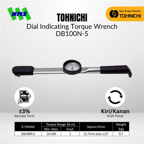 Jual Tohnichi Dial Indicating Torque Wrench Db100n S Jakarta Barat Nmstools Tokopedia
