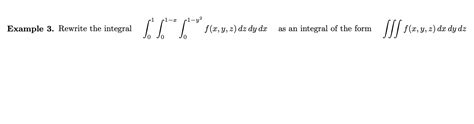 Solved Example 3 Rewrite The Integral