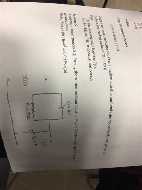 Solved Give The Random Process X T A Sin Omega T Chegg