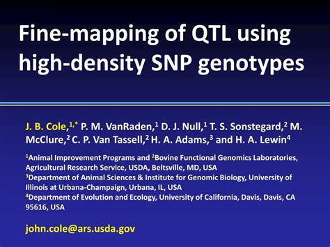 Ppt Fine Mapping Of Qtl Using High Density Snp Genotypes Powerpoint Presentation Id2204048
