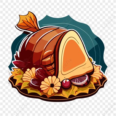 추수 감사절 햄 벡터클립 아트만화상표 Png 일러스트 무료 다운로드 Lovepik