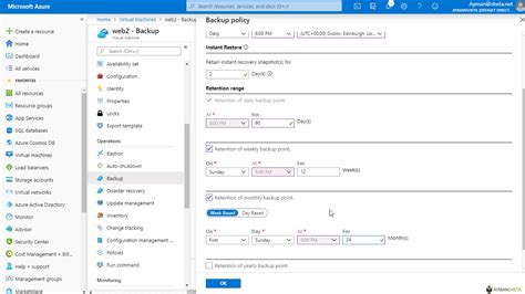 Azure Vm Backup Demo Youtube
