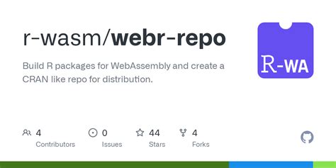 Github R Wasmwebr Repo Build R Packages For Webassembly And Create