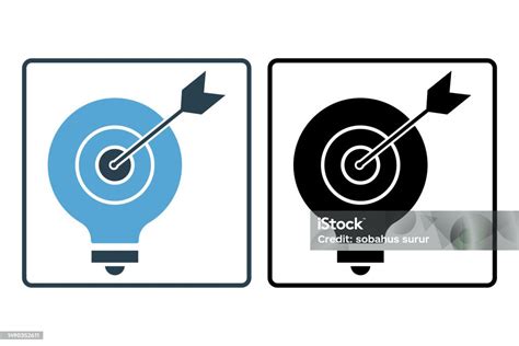 사업 아이디어 아이콘 그림입니다 전구 아이콘입니다 창의적인 아이디어 목표 비전 사명과 관련된 아이콘입니다 단색 아이콘 스타일입니다 간단한 벡터 디자인 편집 가능 개념에 대한