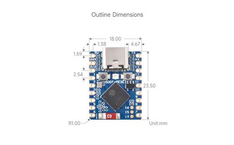 Waveshare Esp32 S3 Mini Development Board Based On Esp32 S3fh4r2 Onboard Multi