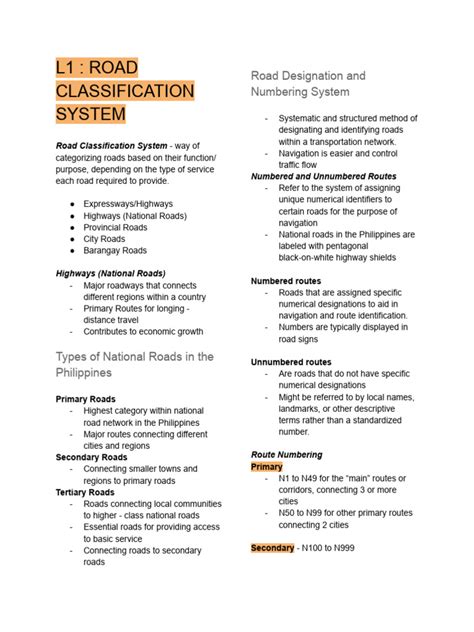 L1 L2 Highway And Railroad Engineering Pdf Metro Manila Road