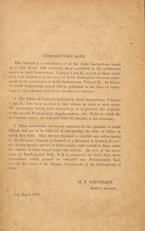 Manual Of Audit Instructions 1926 Pdf Science