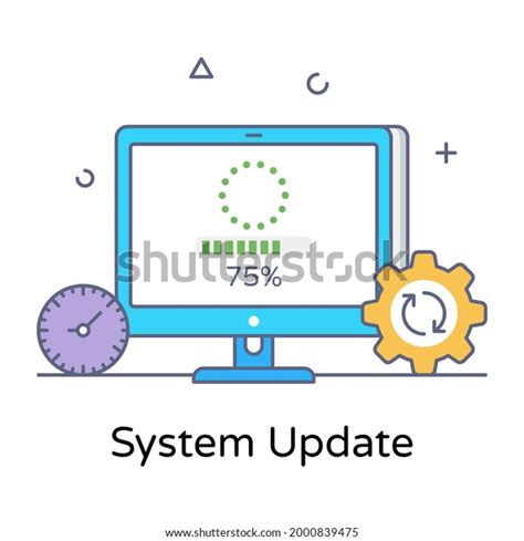 System Update Flat Outline Icon Editable Stock Vector Royalty Free 2000839475 Shutterstock