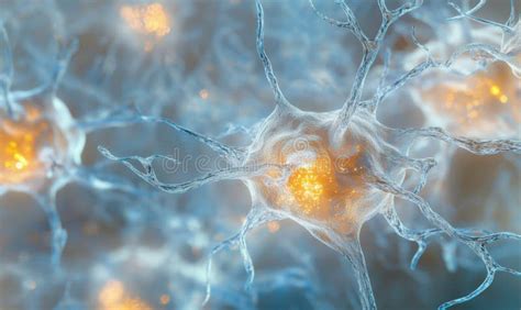 Neurons With Glowing Synapses Intricate Structures And Connections Showcasing Neural Activity