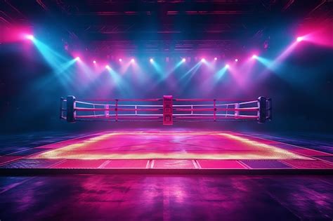 Premium Ai Image Background Of Boxing Ring Sports Area For Fighting