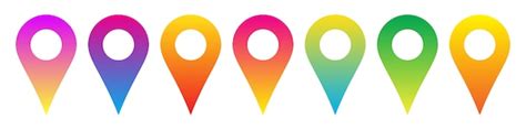 Premium Vector Set Of Colorful Location Icons Map Pointer Icons Color Navigation Icons