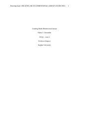 IT Ostrander Unit Exercises CSharp Running Head CREATING MULTI DIMENSIONAL ARRAYS