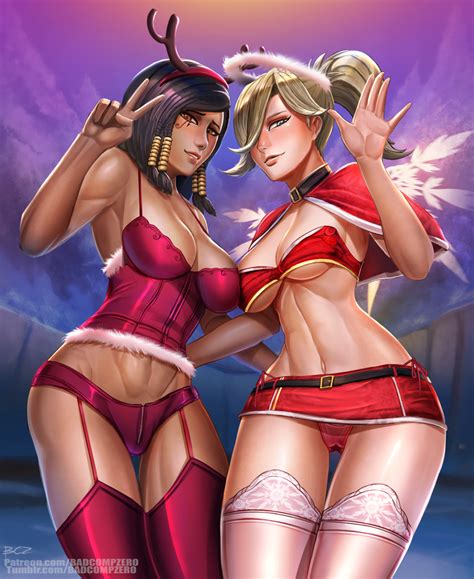 Mercy And Pharah Overwatch And 1 More Drawn By Badcompzero Danbooru