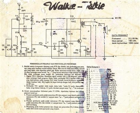 Yankee Charlie One Charlie Whisky Kilo Skema Radio Transistor Jadul