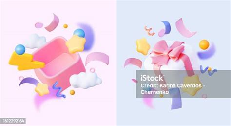 다채로운 아이들을 위한 축제 불꽃놀이 선물 상자 파티 서프라이즈 축하 생일 초대장에 만화 스타일의 벡터 이미지입니다 선물 상자에 대한 스톡 벡터 아트 및 기타 이미지