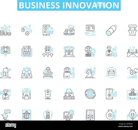 Business Innovation Linear Icons Set Disruption Creativity