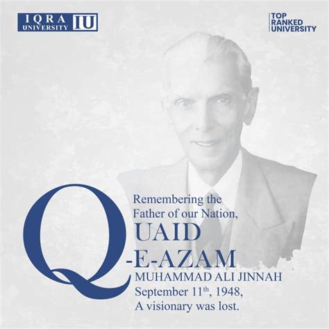 Iqra University Official On Linkedin Rememberingjinnah Quaideazam Iqrauniversity