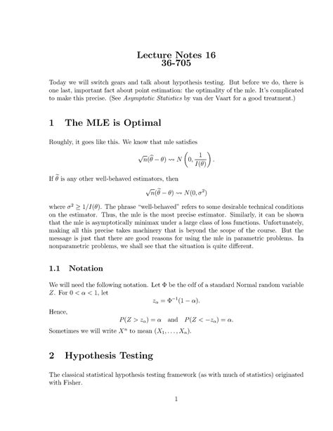 Lecture 16 High Dimensional Statistics Lecture Notes 16 36 Today We Will Switch Gears And