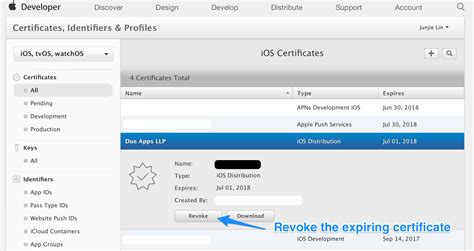 Iphone Proper Way To Renew Distribution Certificate For Ios Stack Overflow