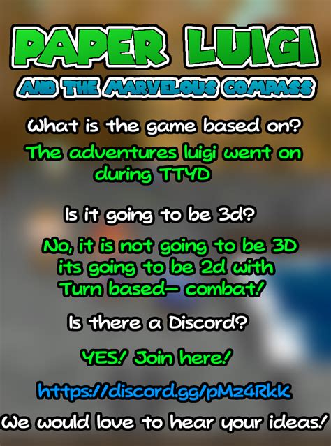 Paper Luigi And The Marvelous Compass Fangame Announcement Rpapermario