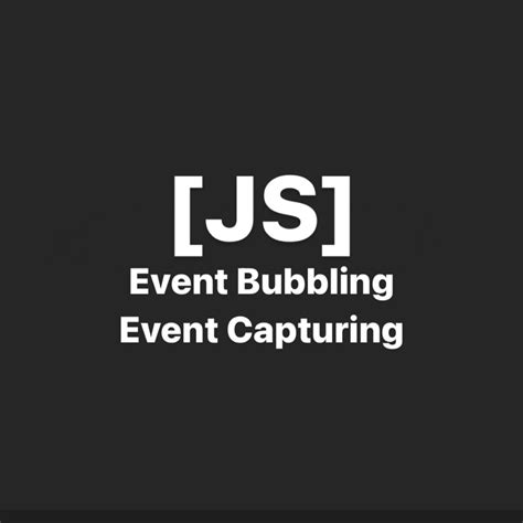 [js] event bubbling