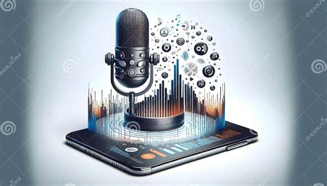 Microphone With Digital Waveform Concept As A Professional Microphone