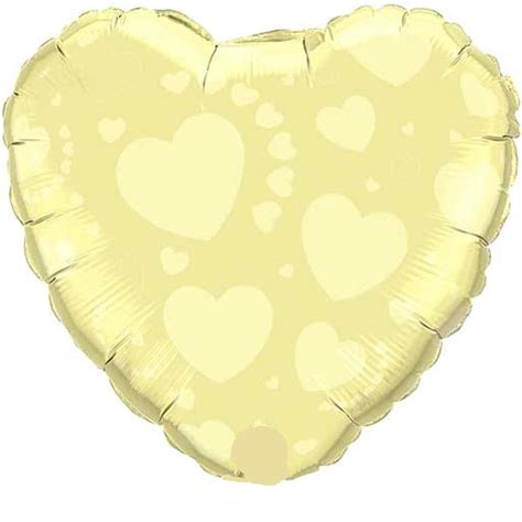 Фолиев балон 45 см Слонова кост Сърца Emag Bg