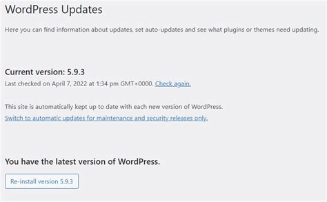 how to manually update wordpress knowledge base scalahosting
