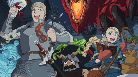 Anime Adventure With Laios Senshi And Marcille Delicious In Dungeon
