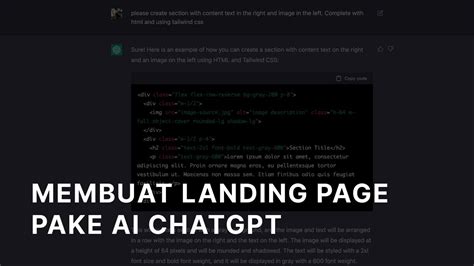 Membuat Landing Page Sederhana Menggunakan Ai Dari Chatgpt Youtube