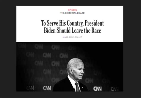 Ny Times Editorial Board Calls On Joe Biden To Abandon Reelection Campaign