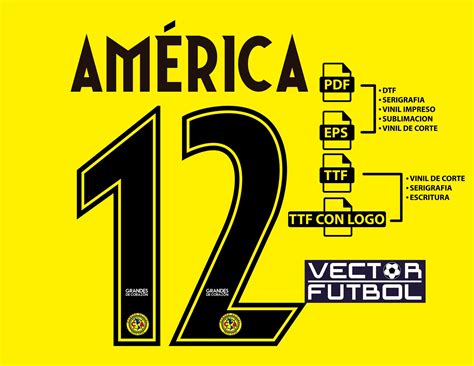 Font Tipografía Vector Club América México Temporada 2025 2026 4